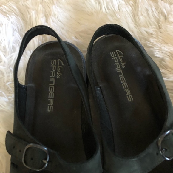 Clarks | Shoes | Clark Springers Suede Sandals Size 2 | Poshmark